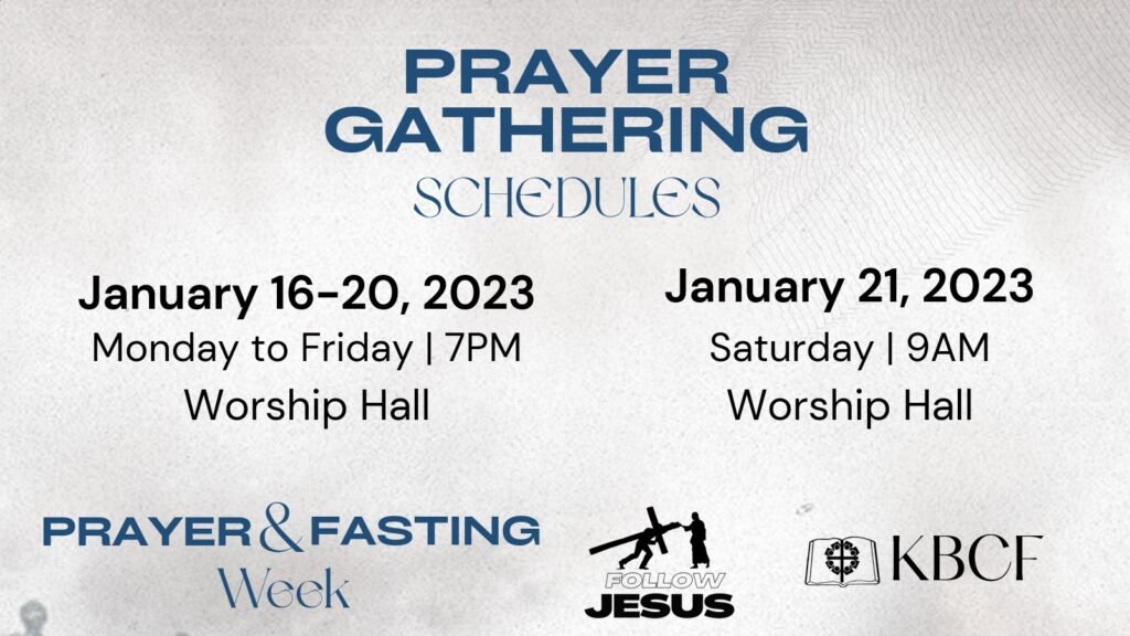 Corporate Prayer Gathering – Prayer and Fasting Week 2023 – Kamuning ...